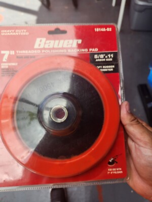 Bauer 7” threaded polishing backing pad. For Use With 7”-9” Polisher ...