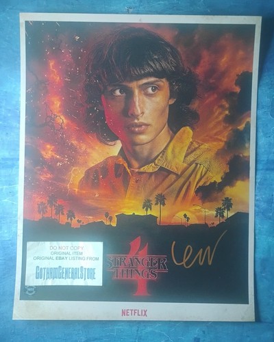 Finn Wolfhard Hand Signed 11x14 Photo COA Stranger Things Mike NO US ...
