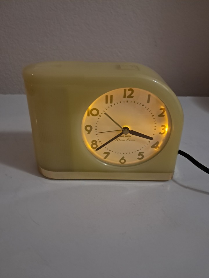 Westclox Big Ben Moon Beam Alarm Clock Model 4300 Yellow | eBay