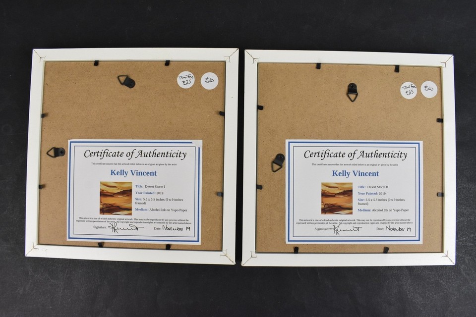 Kelly Vincent Framed Artwork Ocean Inspired Abstract Art x9 Seascapes ...