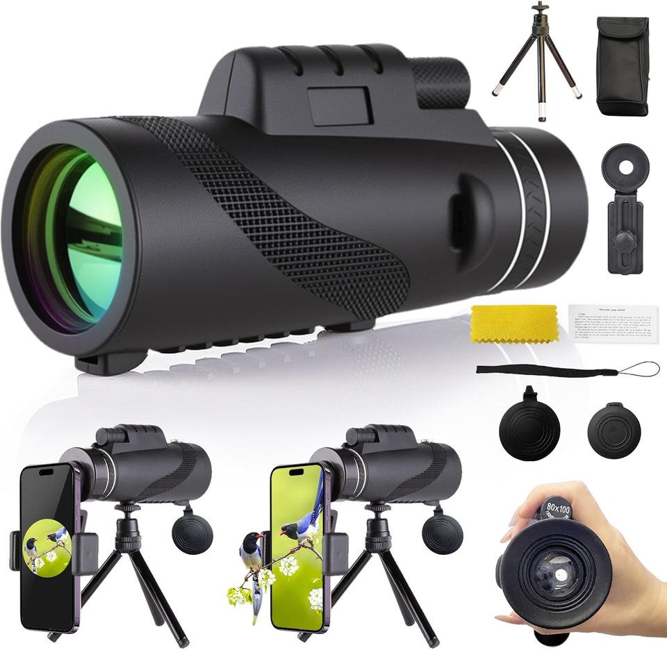 Monocular Telescope 80X100 High Powered Waterproof Monoculars for ...