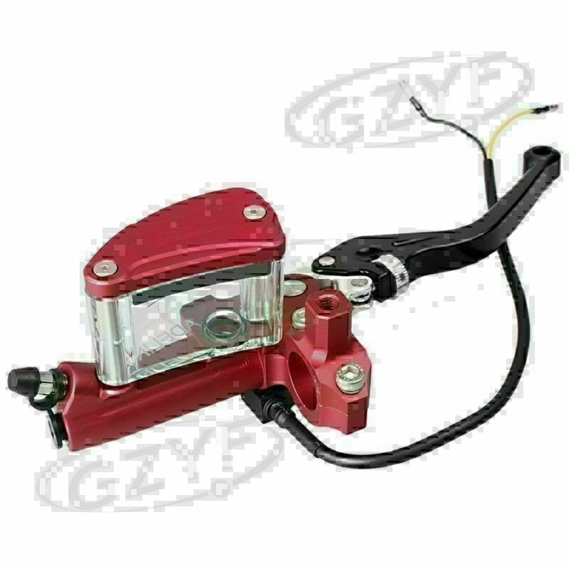 17mm Right 7/8" Brake Master Cylinder Clutch Fluid Reservoir Levers Red ...