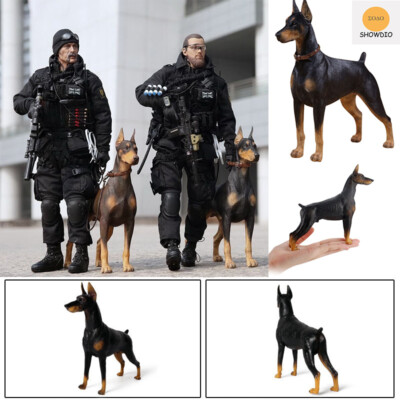 1/6 Scale Simulation Dog Figure Doberman For 12" Action Figure Scene ...