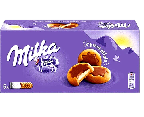MILKA CHOCO MINI STARS Cookies with Milk Chocolate Sweets Snacks 150g 5 ...