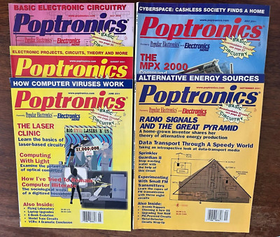 Various Poptronics Years 2001 and 2002 Magazines | eBay