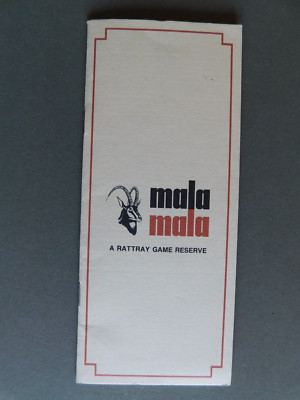 Mala Mala: a Rattray Game Reserve Bird check list - South Africa | eBay