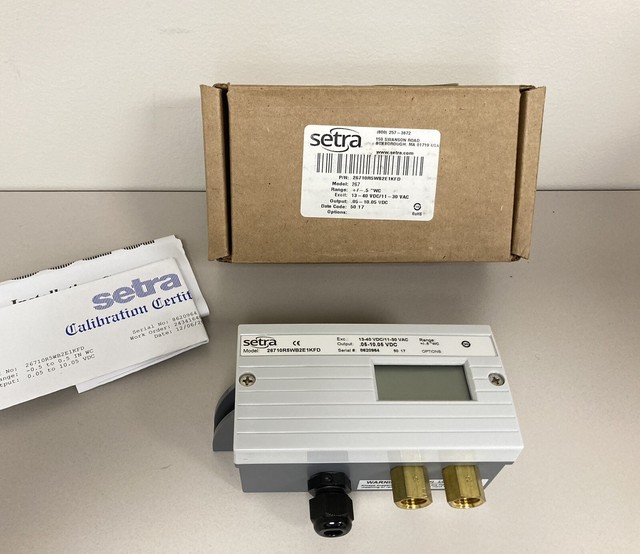 Setra Model 267 Differential Pressure Transducer 2671100LD112KCRJ for ...