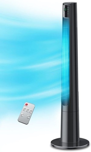 AIR-CHOICE-BL-FS2-D 48" Bladeless Oscillating LED Display Quiet Tower ...