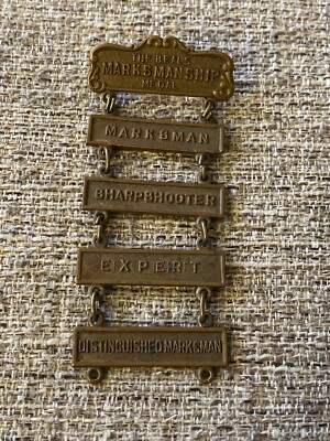Early The Beals Marksmanship Medal With Bars Distinguished Marksman ...
