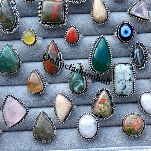 Quartz & Mix Gemstone 925 Sterling Silver Plated Handmade Wholesale Lot ...