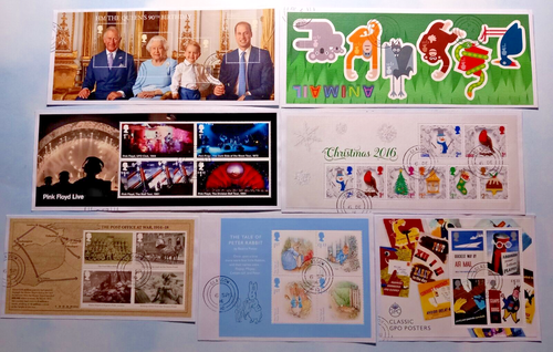 GB 2016 ~Year Set~Mini Sheets Only~(7)~ Fine Used Sets, on piece~ex fdc ...