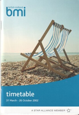 BMI British Midland timetable 2002/03/31 | eBay