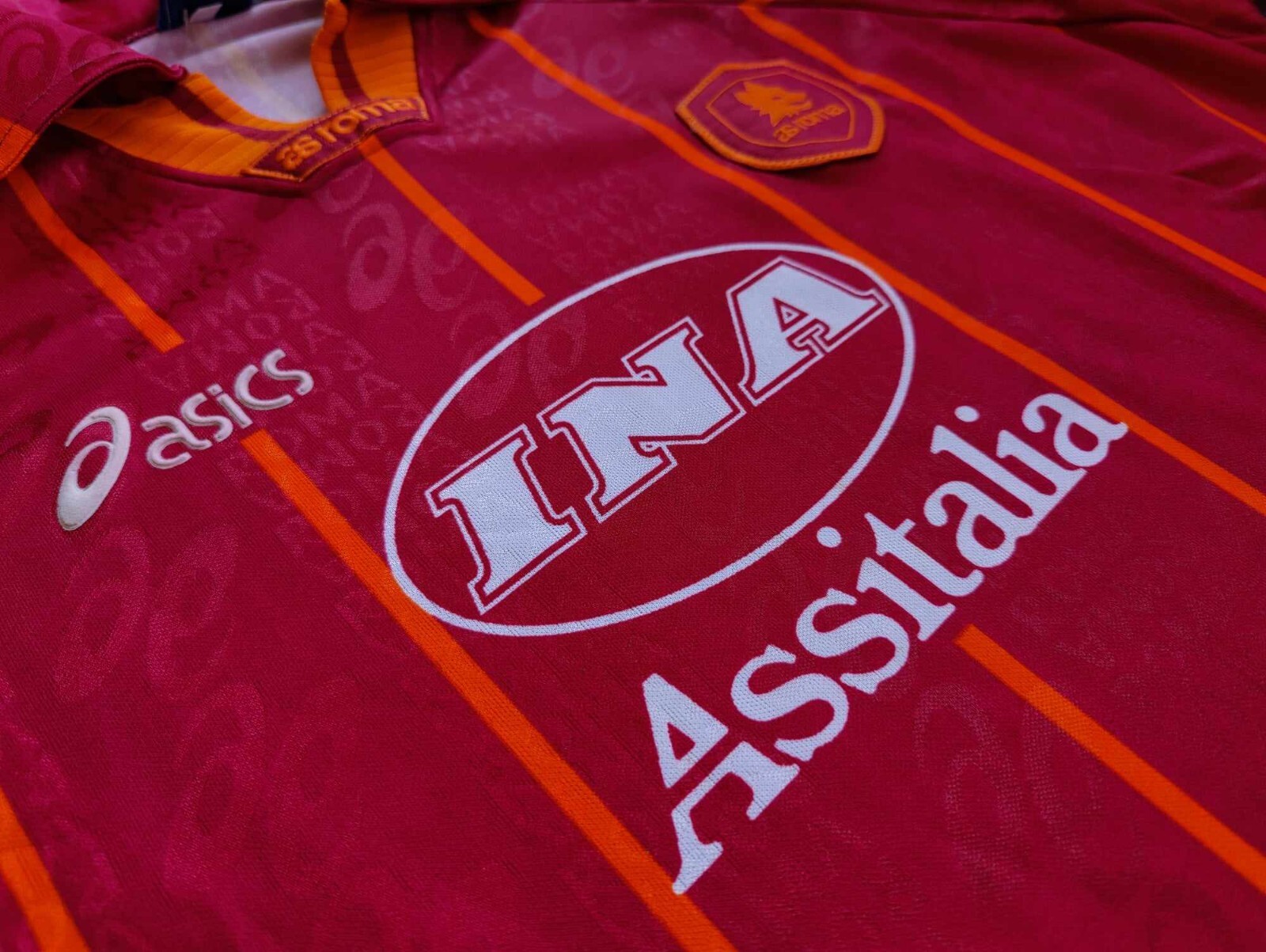 BNWT Rare Original Asics AS Roma 1996/1997 Home - XL | eBay Australia