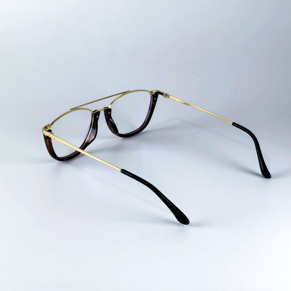 Vintage TR90 Eyeglass Frames Half Rim Spectacles Women Men Retro Metal ...