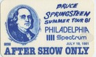 BRUCE SPRINGSTEEN 1981 Backstage Pass Philadelphia Spectrum 7/19 | eBay
