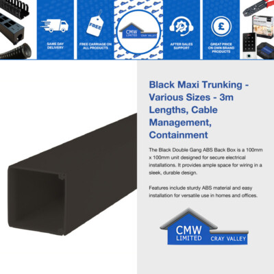 Cable Management Cable Maxi Trunking Maxi Trunk Black Maxi Trunk Maxi ...