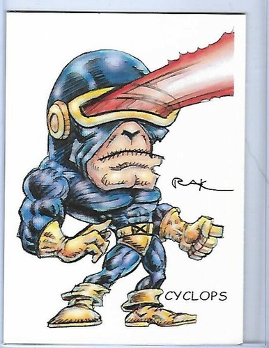 CYCLOPS ** TRADING CARD ART SIGNED by RAK ** MARVEL X-MEN WOLVERINE ...