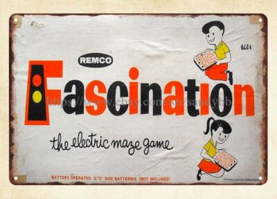 1961 Remco FASCINATION Maze Game metal tin sign decorative items for ...