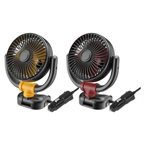 Single Power 12V 24V Car Fan Strong Wind Simple Design For Cab Home ...