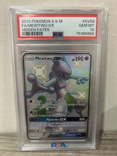 Pokemon Hidden Fates Mewtwo GX SV59 PSA 10! | eBay