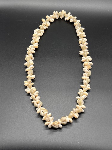 Vintage Cowrie Sea Shell NECKLACE Long Heavy 16” Hawaiian Lei | eBay