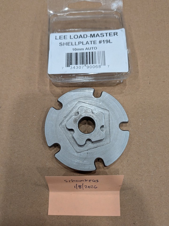 Lee 90068 Load Master LM Shell Plate #19L 10mm auto | eBay