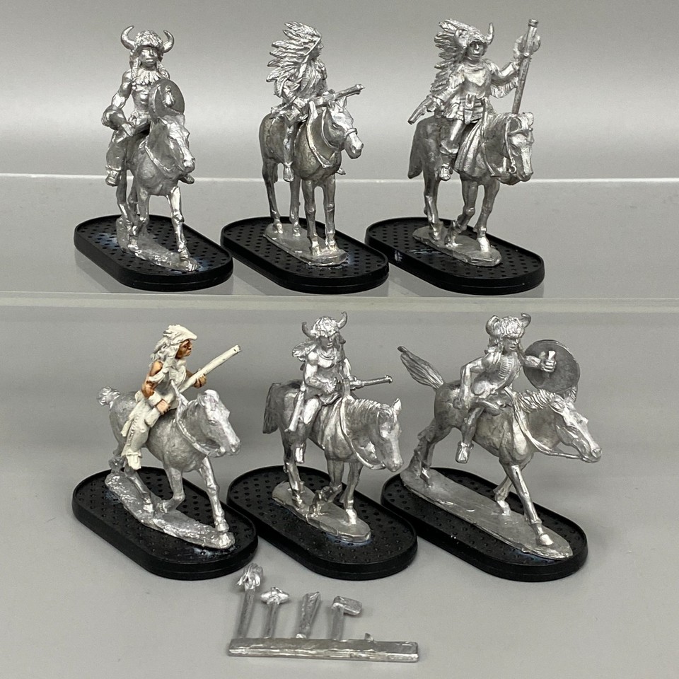 6 MOUNTED COMANCHES PLAINS WARS BLACK POWDER WARLORD GAMES INDIANS ...
