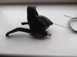 Shimano Tourney 7-Speed Shifter Right Hand with-V-Brake-Lever with Gear ...