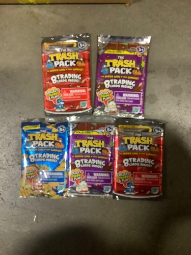 Lot of 5 The Trash Pack Trading Card Booster Packs Collection 1 Artwork ...