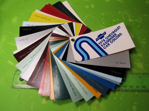 1978 Chevrolet Car Paint Color Wheel Chart NOS Dealer OEM Corvette ...
