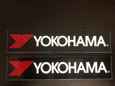2 YOKOHAMA TIRES DECALS STICKERS 2 PC SET 7"x1.5" racing utv offroad ...
