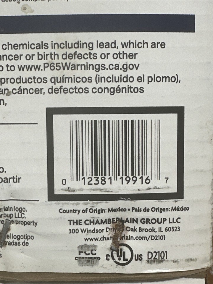 NEW Chamberlain D2101 1/2 HP Heavy-Duty Chain Drive Garage Door Opener ...