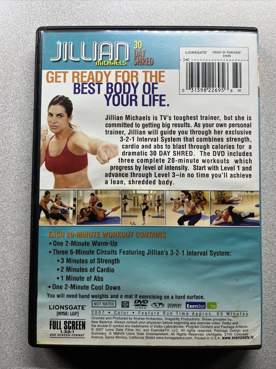 Jillian Michaels 30 Day Shred Dvd