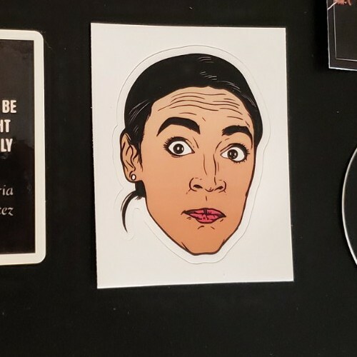 AOC A.O.C Funny Political Bumper Sticker 3 Inch DOH Face | eBay