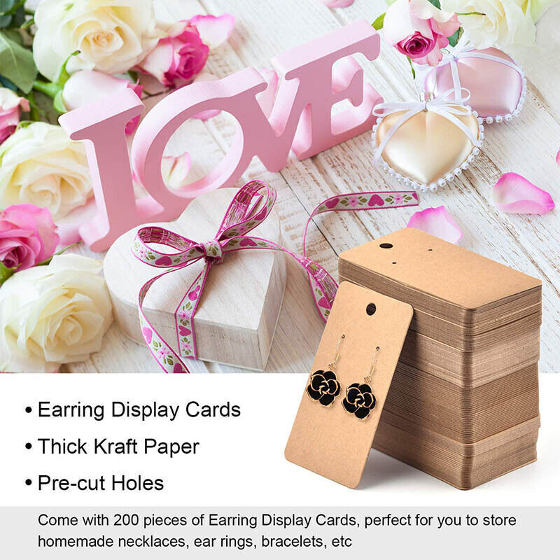 100PCS Cardboard Earring Display Cards Jewelry Holder Accessories ...