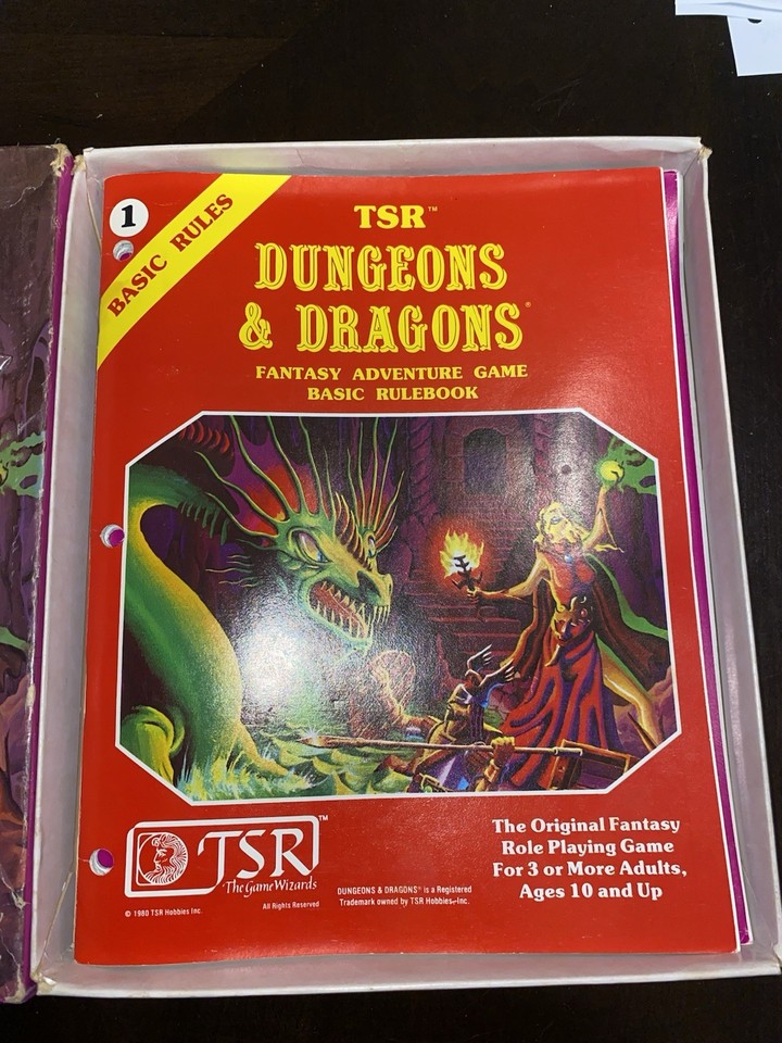 Dungeons & Dragons Fantasy Game Basic Set 1 #1011 1981 TSR with BONUS ...