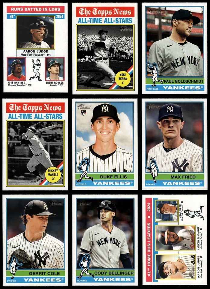 2025 Topps Heritage Yankees Almost Complete Team Set 8 - NM/MT 6956778 ...