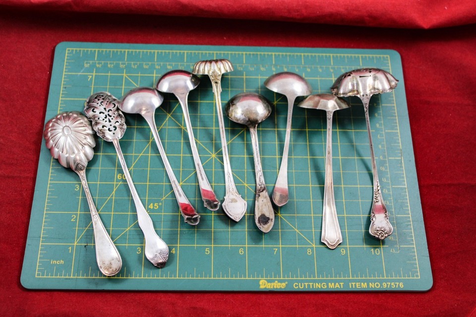 Sterling Silver Lot - Vintage Small Ladles 174 Grams 9 Pieces - Scrap ...