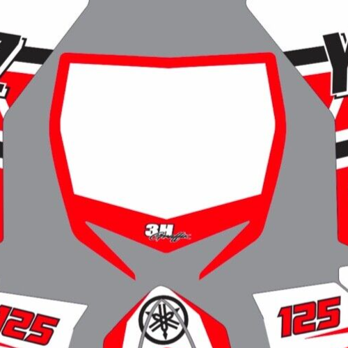 Front Number Plate Graphic for Yamaha YZ 125 YZ250 2015 2016 2017 2018 ...
