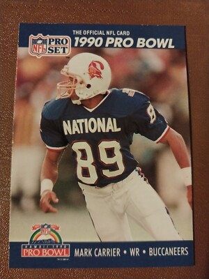 1990 MARK CARRIER PRO SET NFL PRO BOWL CARD #384 TB TAMPA BAY ...