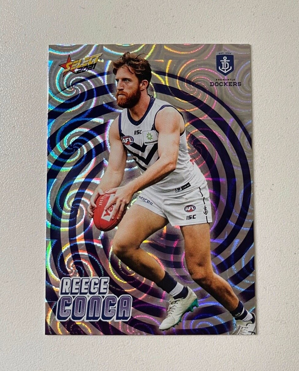 2021 AFL Select Footy Stars Holographic Foil Reece Conca Fremantle # ...