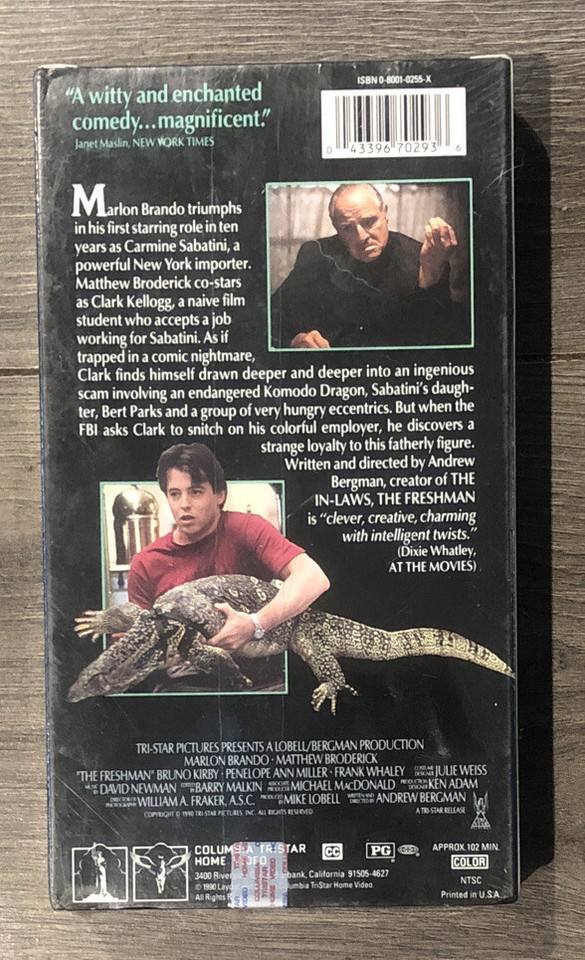 The Freshman [VHS 1990] Matthew Broderick, Marlon Brando / New & Sealed ...