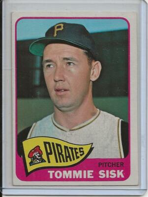 1965 Topps Baseball Card Tommie Sisk Pitcher P Pirates Near Mint HIGH ...