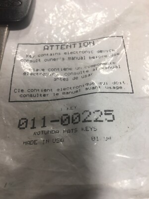 NEW GENUINE FORD ROTUNDA UNCUT PATS KEY BLANK #011-00225 | eBay