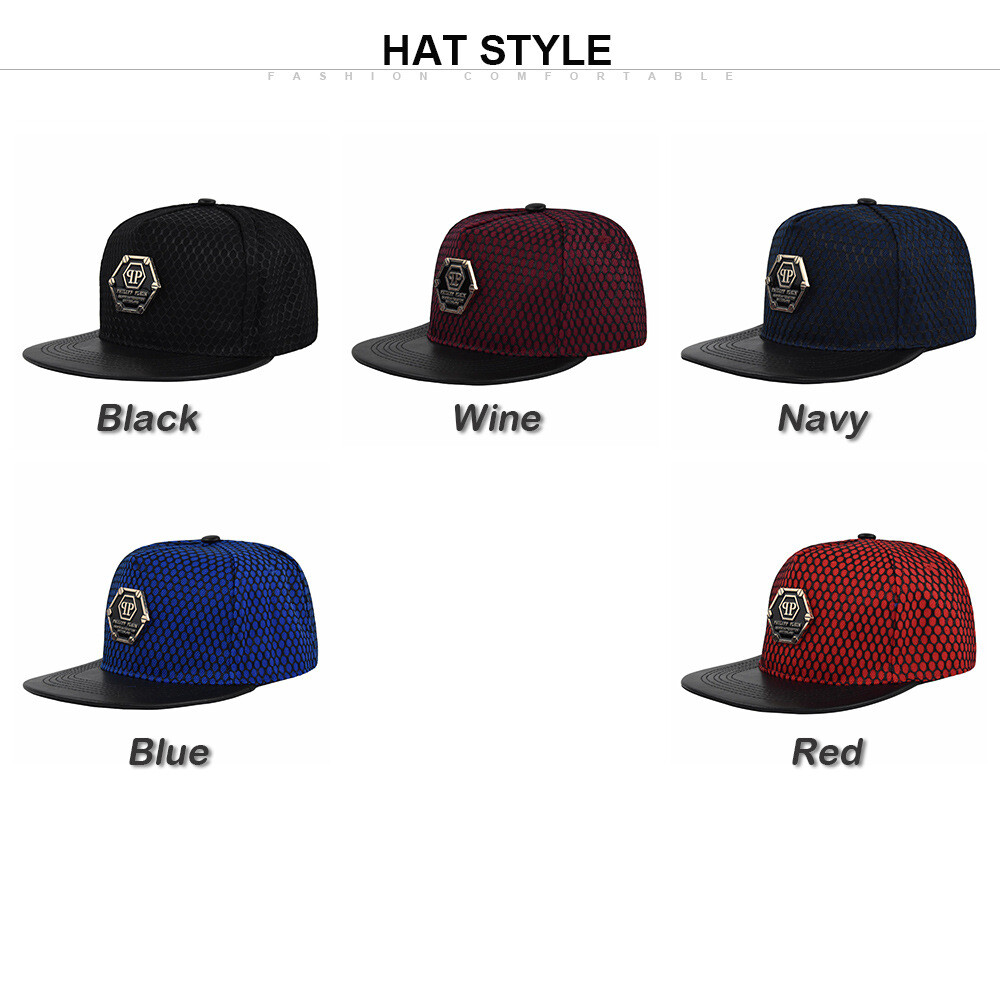 Cool Metal Label Truck Driver Cap Casual Breathable Sunshade Cap ...