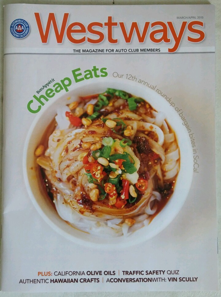 WESTWAYS Magazine for Auto Club Members "BonAppétit CHEAP EATS" March ...