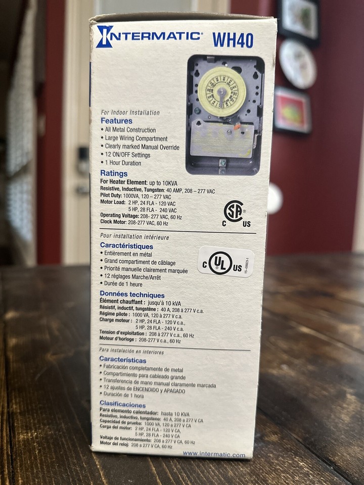 The Little Gray Box Intermatic Electric Water Heater Timer WH40 Free ...