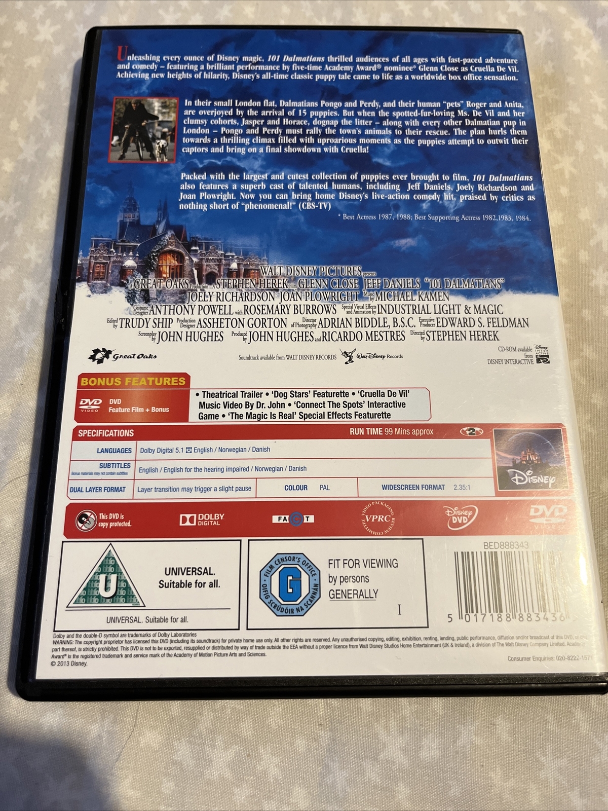 (15) 7 X Disney Live Action DVD’s - Alice Jungle Dalmatians Beast ...