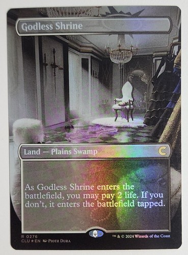 MTG - Godless Shrine - Foil Borderless - CLU 0276 - Ravnica: Clue Edition - Rare | eBay