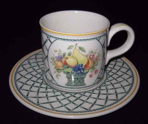 Villeroy & Boch BASKET Brown Stamp Espresso Demitasse 2 3/8"H Cup ...